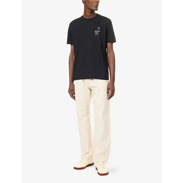 Paul Smith Floral-embroidered Cotton T-shirt