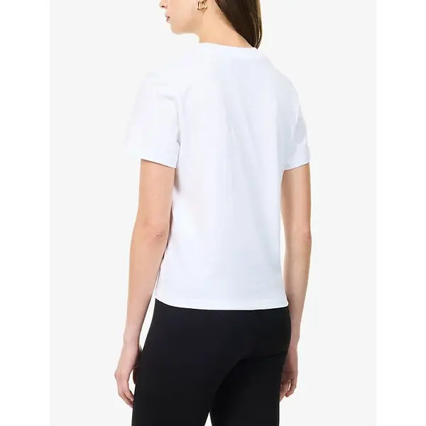 AMI Paris Contrast Logo-embroidered Cotton T-shirt