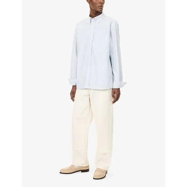 PALMES Deuce Striped Cotton Oxford Shirt