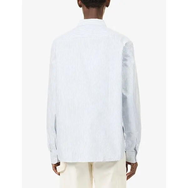 PALMES Deuce Striped Cotton Oxford Shirt