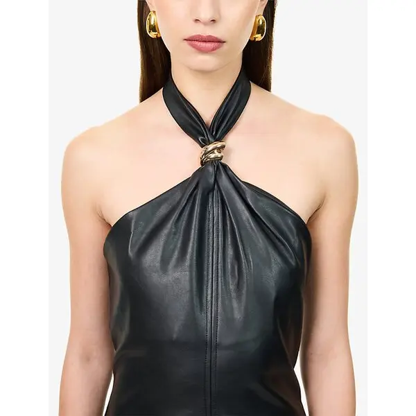 4TH & RECKLESS Rhea Halter-neck Midi Dress
