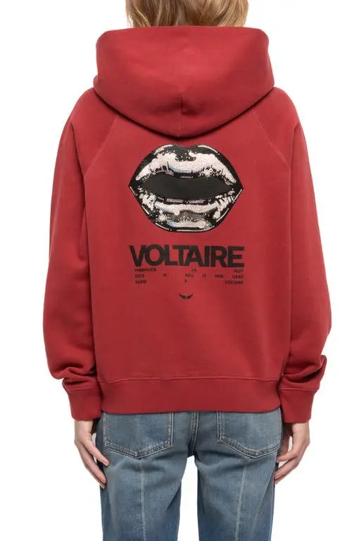 Zadig&Voltaire Georgy Mo Tour Lips Strass Hoodie