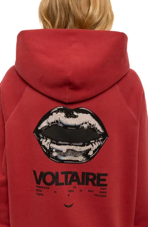 Zadig&Voltaire Georgy Mo Tour Lips Strass Hoodie
