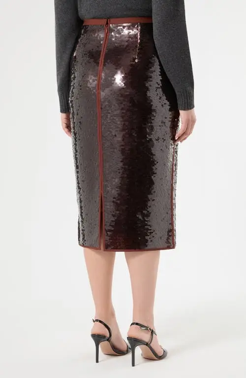 Marina Rinaldi Sequined Jersey Midi Skirt