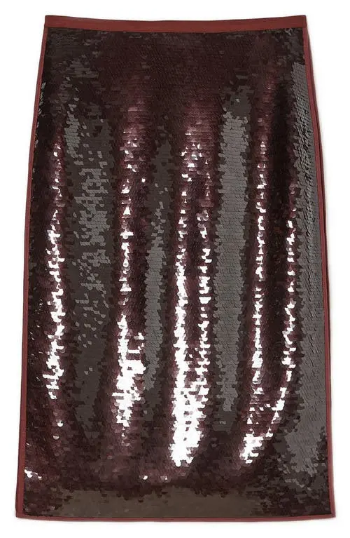 Marina Rinaldi Sequined Jersey Midi Skirt