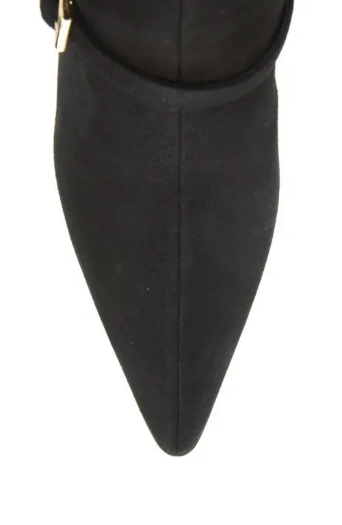 Prada Stretch Knee High Boot With Sculptural Heel