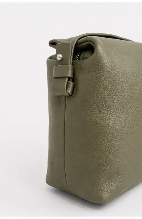 Écotorie Agnes Leather Crossbody Bag - Dark Moss