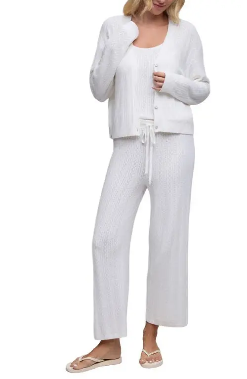 Barefoot Dreams Pointelle Cardigan - Pearl