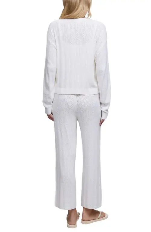Barefoot Dreams Pointelle Cardigan - Pearl
