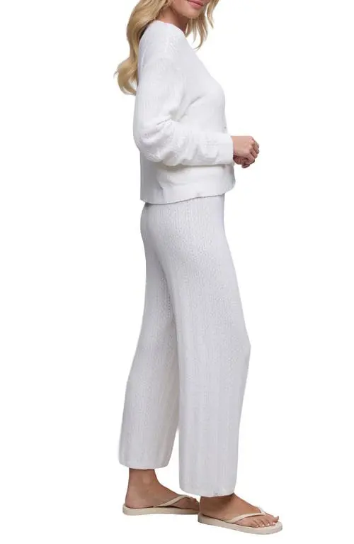 Barefoot Dreams Pointelle Cardigan - Pearl