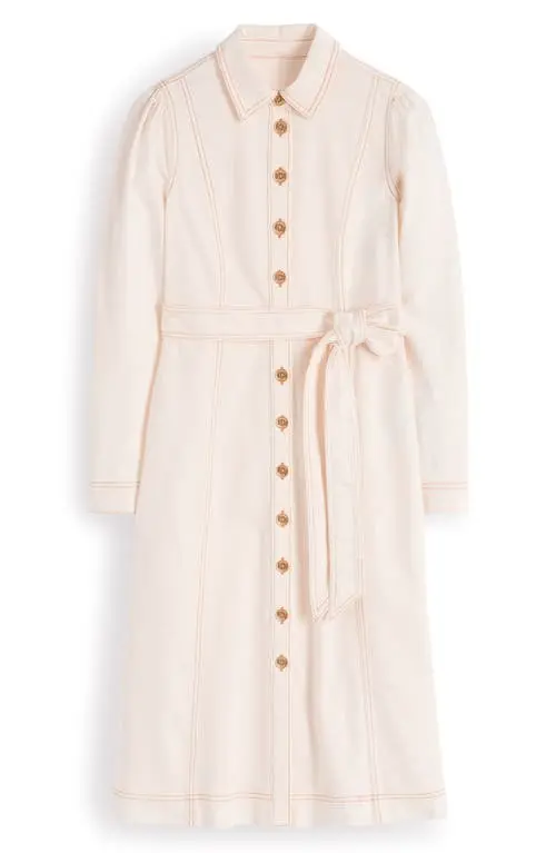 Boden Belted Denim Midi Dress