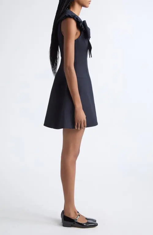 SHUSHU/TONG Big Bow Wool Minidress
