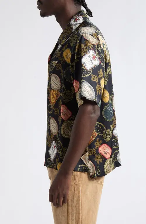 Rhude Vin Bandana Print Camp Shirt - Black Multi