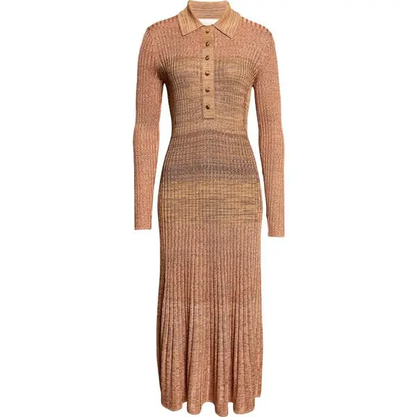 Zimmermann Mouliné Rib Polo Sweater Dress