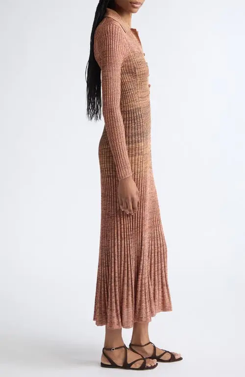 Zimmermann Mouliné Rib Polo Sweater Dress - Chocolate Multi