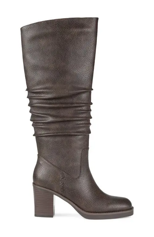BARETRAPS Gingee Tall Slouch Boot With Block Heel - Dark Brown