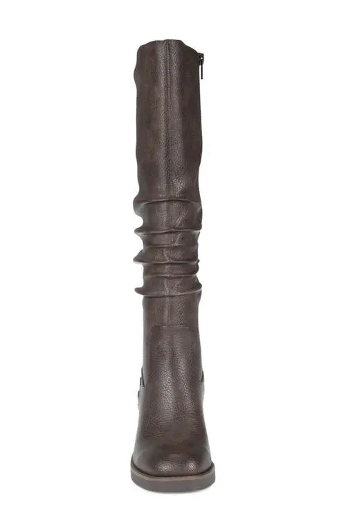 BARETRAPS Gingee Tall Slouch Boot With Block Heel - Dark Brown