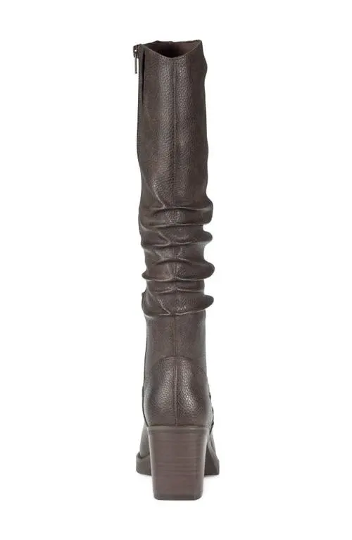 BARETRAPS Gingee Tall Slouch Boot With Block Heel - Dark Brown