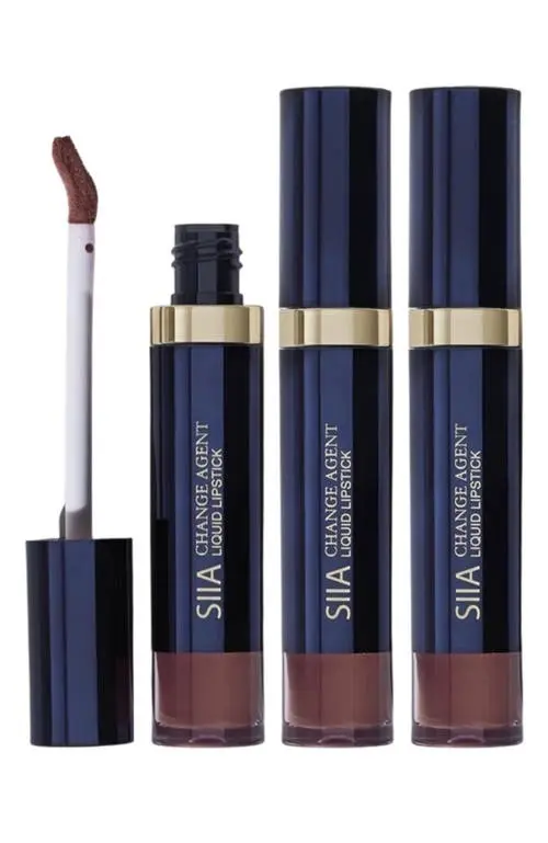 SIIA COSMETICS 3-pc. Change Agent Long-lasting Matte Liquid Lipstick Trio Set - Chocolate Mousse
