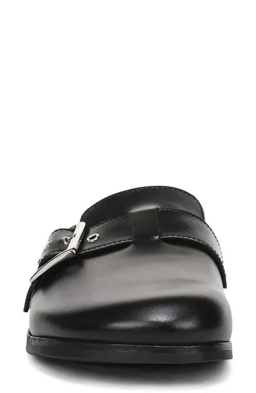 Vince Leon Leather Loafer Mule - Black