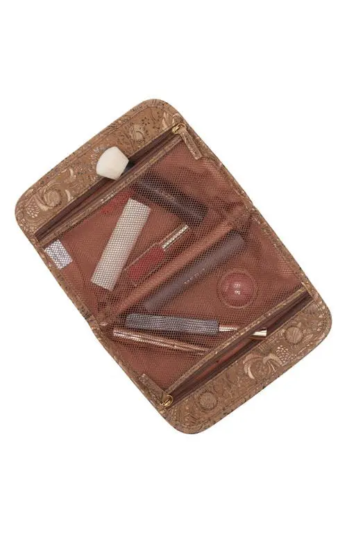 Hobo Embossed Leather Cosmetic Pouch