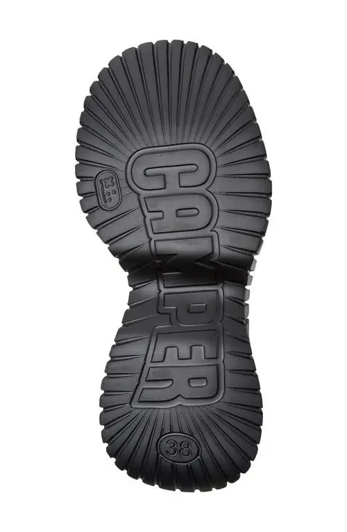Camper Leather Derby With Chunky Ribbed Sole