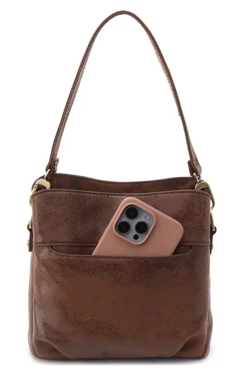 Hobo Starr Convertible Leather Shoulder Bag With Braided Trim