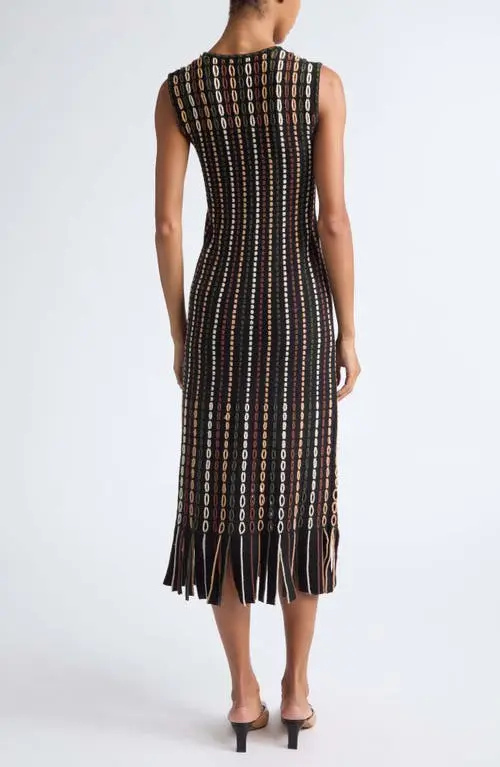 Ulla Johnson Amina Fringe Knit Midi Dress