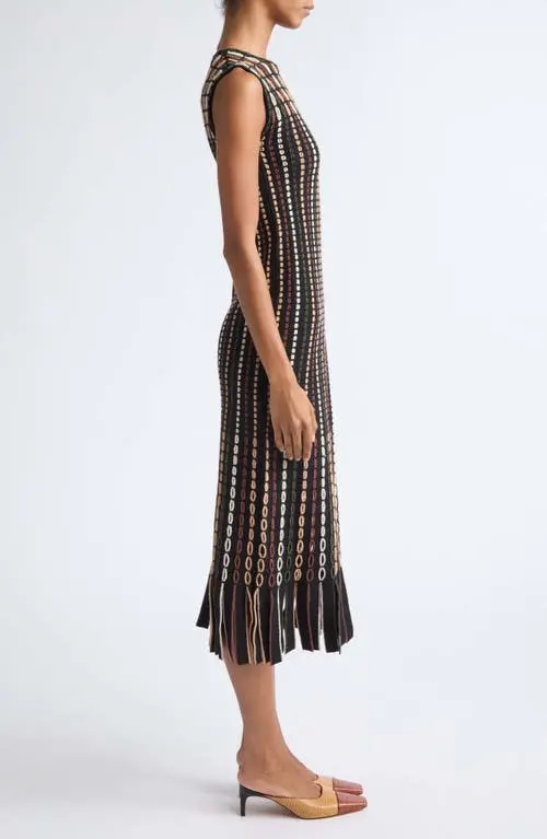 Ulla Johnson Amina Fringe Knit Midi Dress