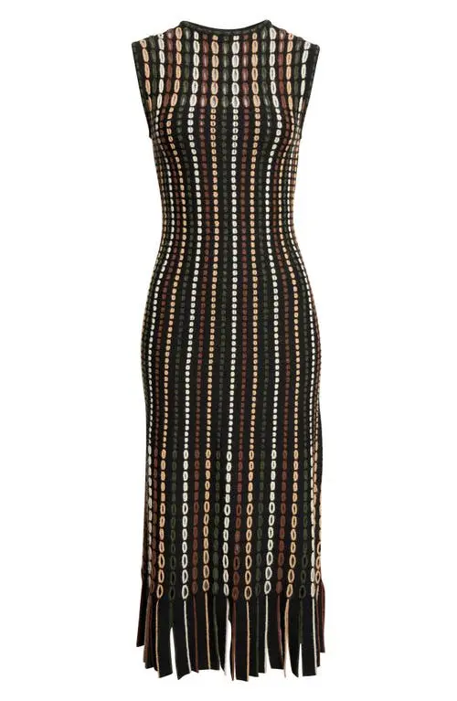 Ulla Johnson Amina Fringe Knit Midi Dress