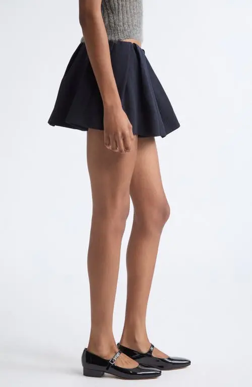 SHUSHU/TONG Pleated Wool Miniskirt