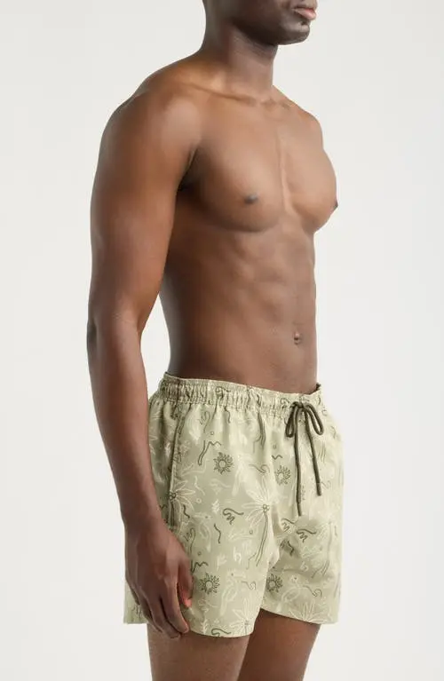 BOSS Lightfish Print Swim Trunks
