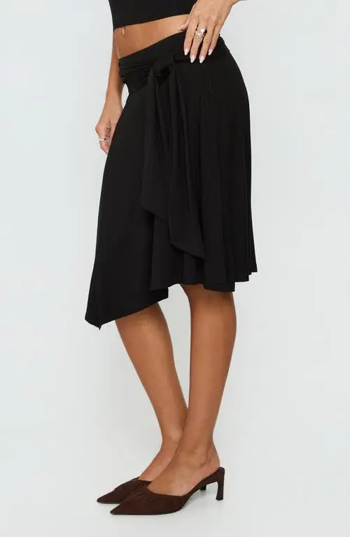 Princess Polly Soft Focus Tie Waist Midi Skirt