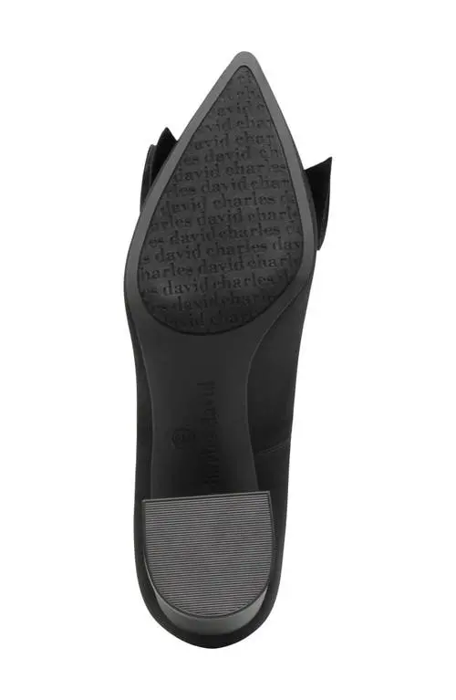 CHARLES DAVID Antonia Pointed Toe Pump With Bow Detailing