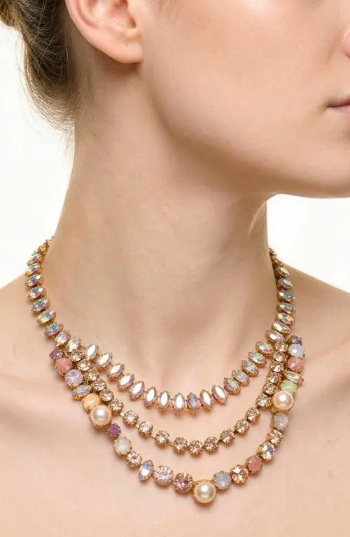 Deepa Gurnani Alka Tiered Crystal Necklace
