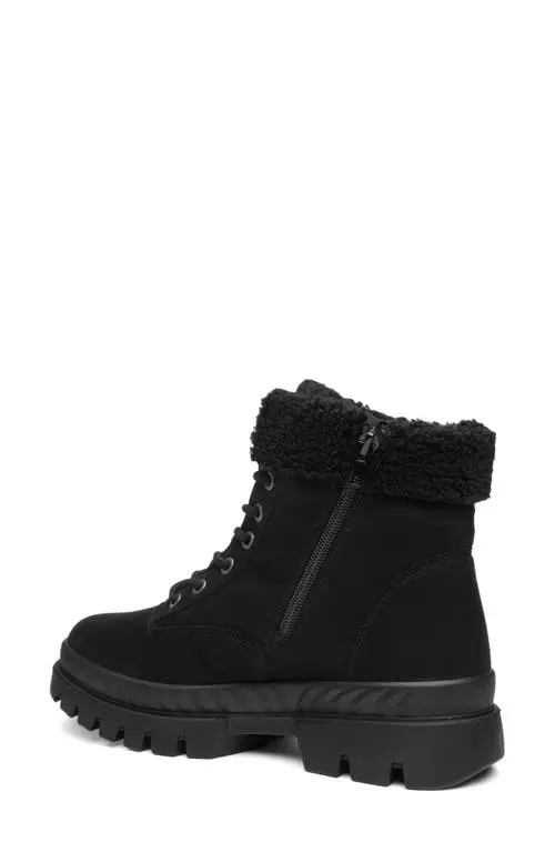 ARA Mist Bootie With Faux Shearling Collar And Lug Sole
