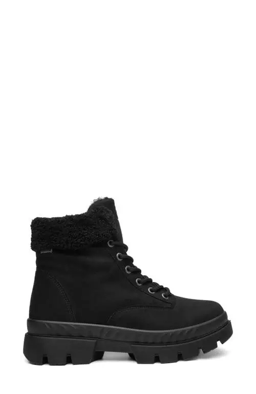 ARA Mist Bootie With Faux Shearling Collar And Lug Sole