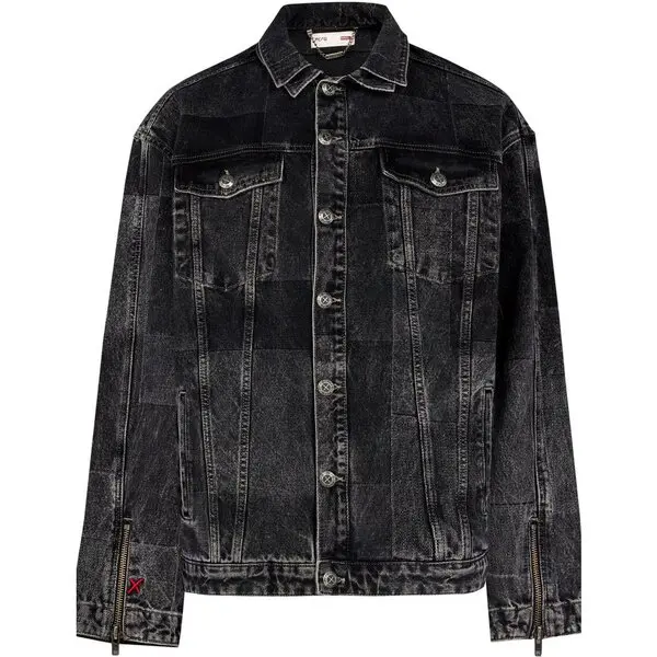 PCFG Your *itch Colorblocked Denim Jacket - Black