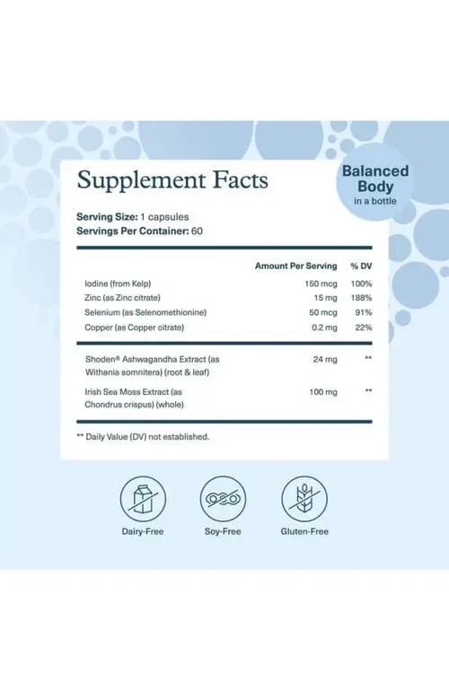 YOUTHEORY Thyroid Adrenal Support Wellness Capsules 60 Capsules