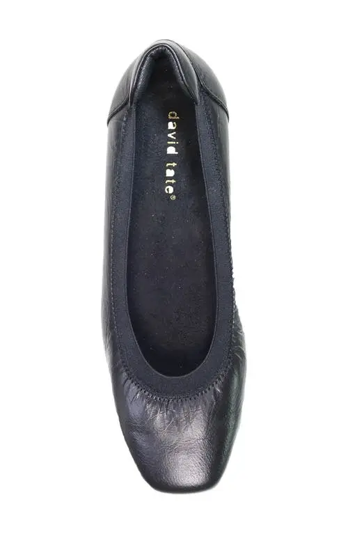 DAVID TATE Arch Pump - Black Leather
