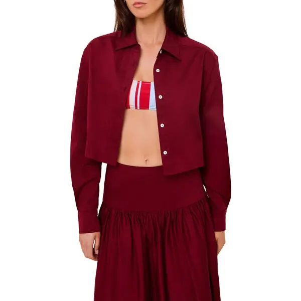 Solid & Striped Avril Cropped Shirt