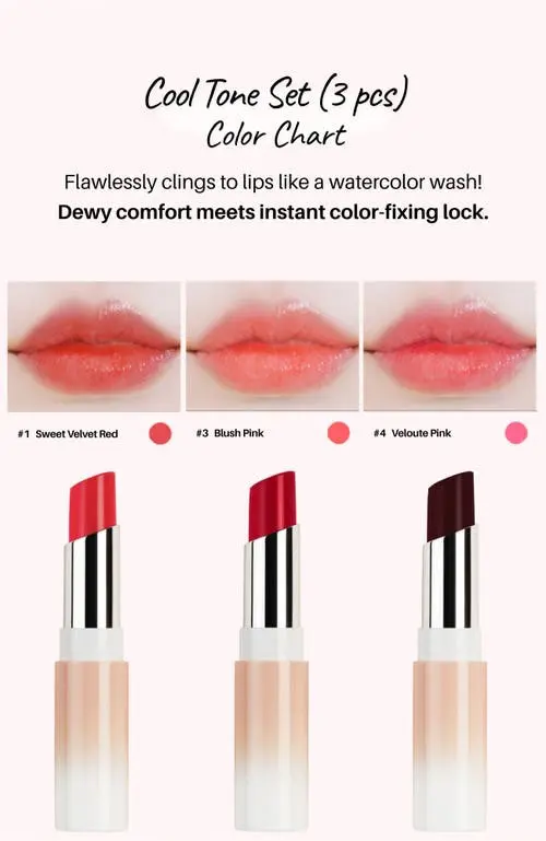 SIIA COSMETICS 3-pc. Water Jelly Lip Tint Set - Cool Tone Set