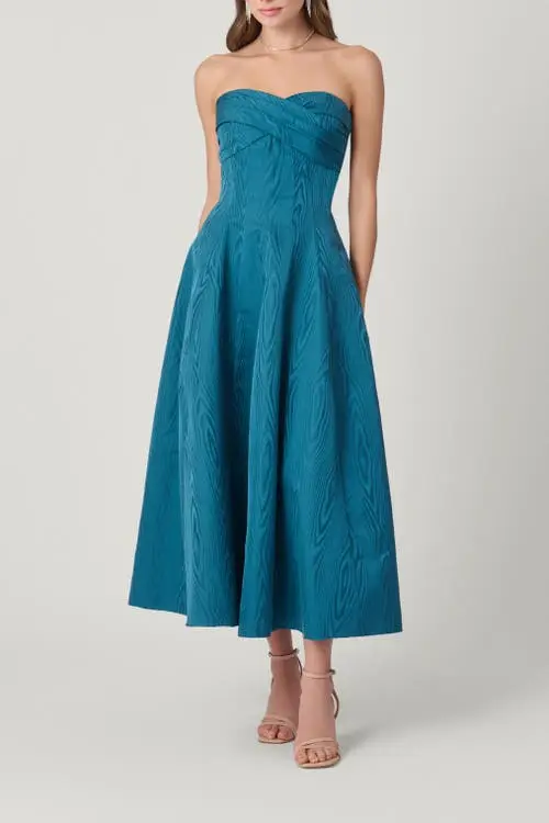 Shoshanna Midnight Moire Watson Dress