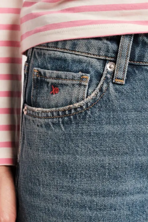 FRANCES VALENTINE Jessie Medium Rise Baggy Fit Jeans