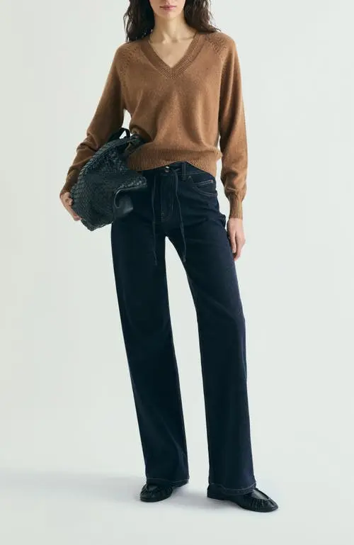 SCALPERS Japan Denim Mid-rise Wide Leg Jeans With Drawstring Waist