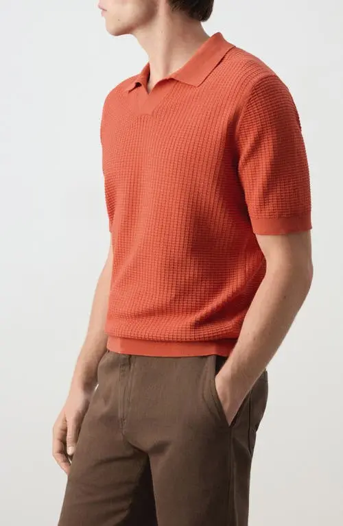 Mango Slim Fit Cotton Polo - Medium Pink