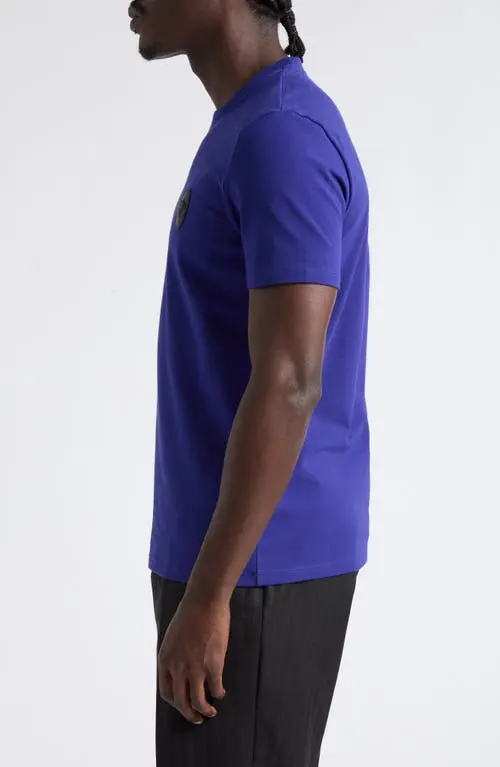 Versace Leather Medusa Patch Stretch Cotton T-shirt