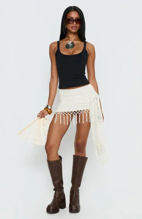 Princess Polly Winita Macrame Tassel Miniskirt