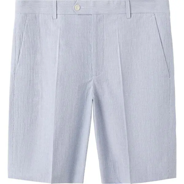Mango Slim Fit Cotton Blend Bermuda Shorts