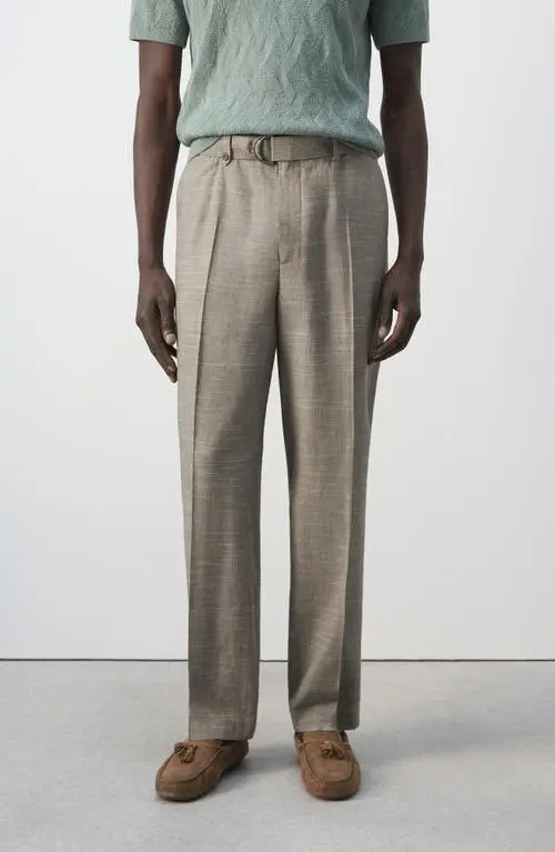 Mango Belted Relaxed Fit Pants